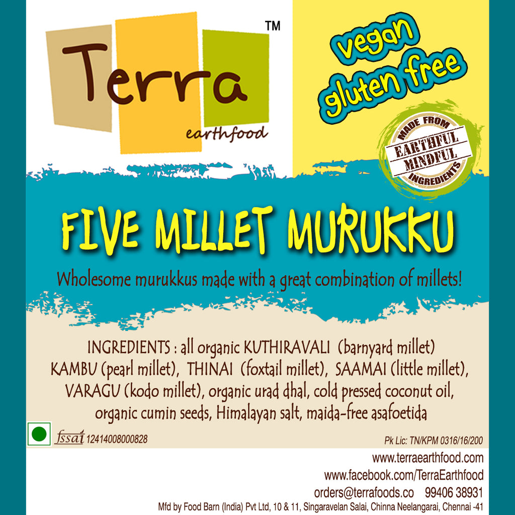 Terra-Five Millet Murukku – Terra Earthfood
